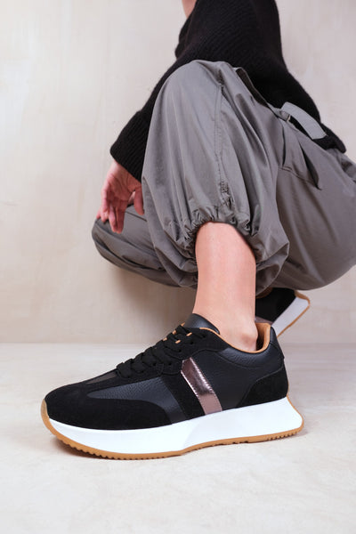 PULSE RUNNER SNEAKERS TRAINERS IN BLACK GUNMETAL – Where's That From UK